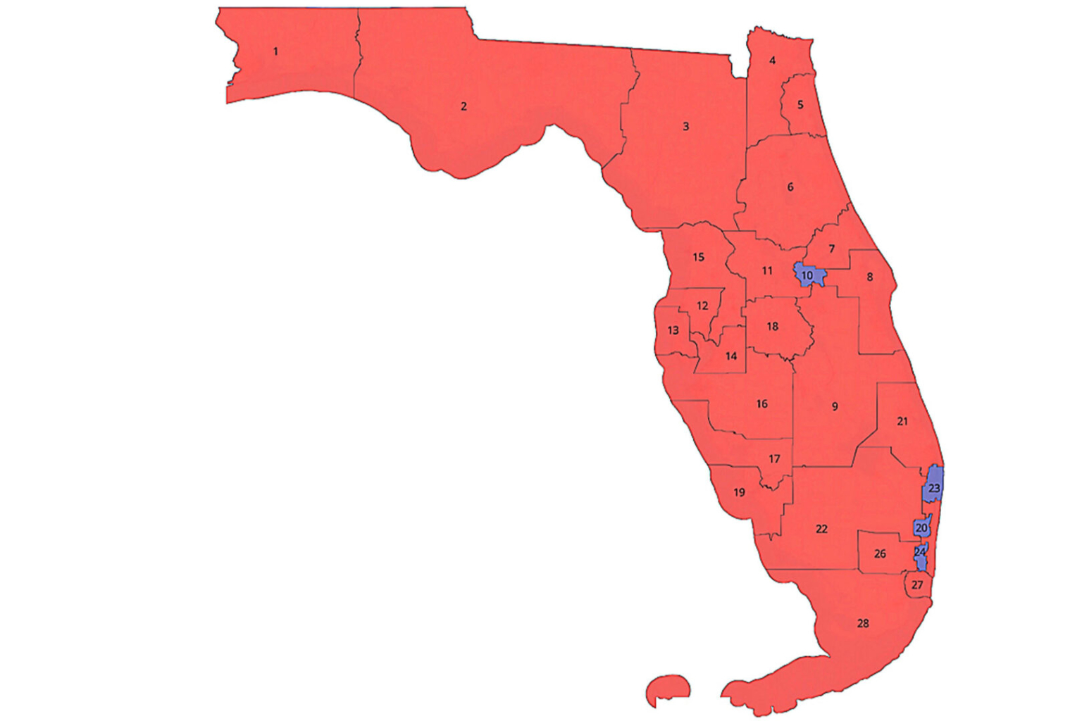 DeSantis unveils new map aiming to help Florida GOP flip 4 House seats ...